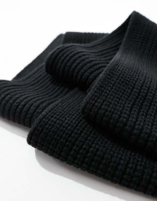 ASOS DESIGN extra long skinny scarf in black | ASOS