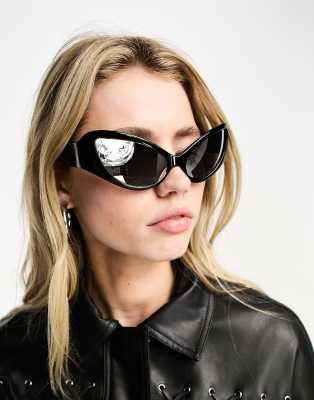 ASOS DESIGN extreme bug cat eye sunglasses | ASOS