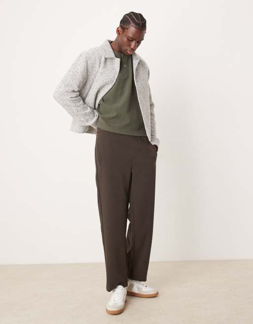 ASOS DESIGN extreme oversized cropped sweater in heavyweight brushed ...