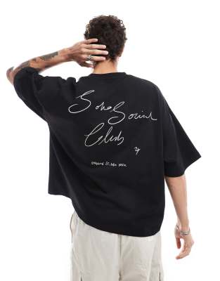 ASOS DESIGN extreme oversized t-shirt in heavyweight 240gsm with back ...