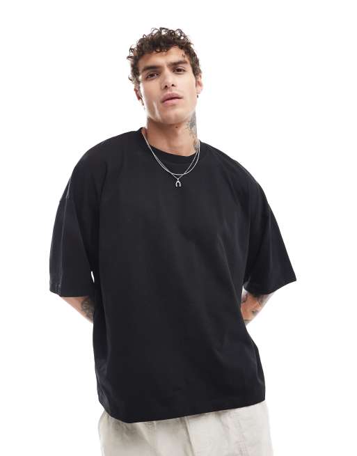 ASOS DESIGN extreme oversized t-shirt in heavyweight 240gsm with back ...
