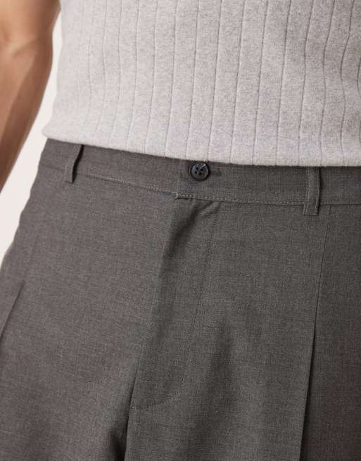ASOS DESIGN extreme tapered trouser with darts in charcoal | ASOS