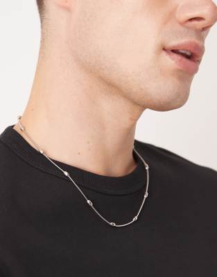 ASOS DESIGN festival waterproof stainless steel 2 pack dot dash chain ...