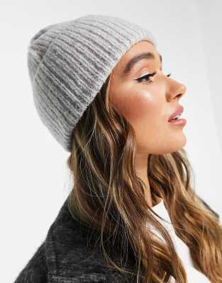ASOS DESIGN fisherman beanie in gray | ASOS