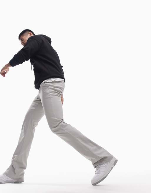 ASOS DESIGN flare pants in light gray | ASOS