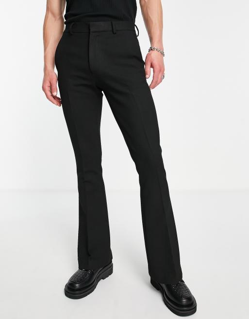 ASOS DESIGN flare suit pants in black | ASOS