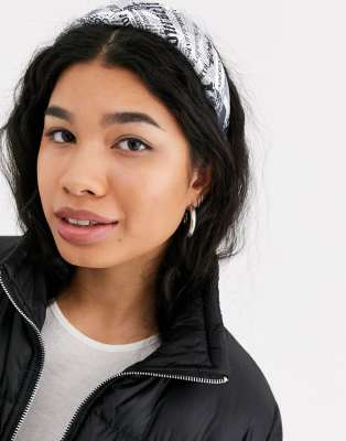 ASOS DESIGN flat headband in newsprint | ASOS
