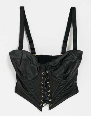 ASOS DESIGN Fuller Bust Premium underwire satin corset | ASOS