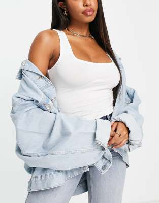 ASOS DESIGN Fuller Bust tank top with square neck and bust seam in ...