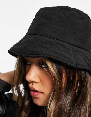 ASOS DESIGN – Gesteppter Anglerhut in Schwarz | ASOS