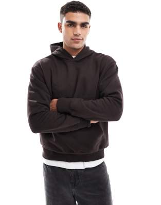 ASOS DESIGN heavyweight hooodie in chocolate brown | ASOS