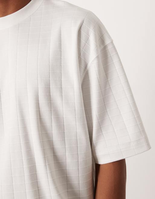 ASOS DESIGN heavyweight oversized boxy T-shirt in white texture | ASOS