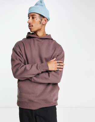 ASOS DESIGN heavyweight oversized hoodie in washed brown | ASOS