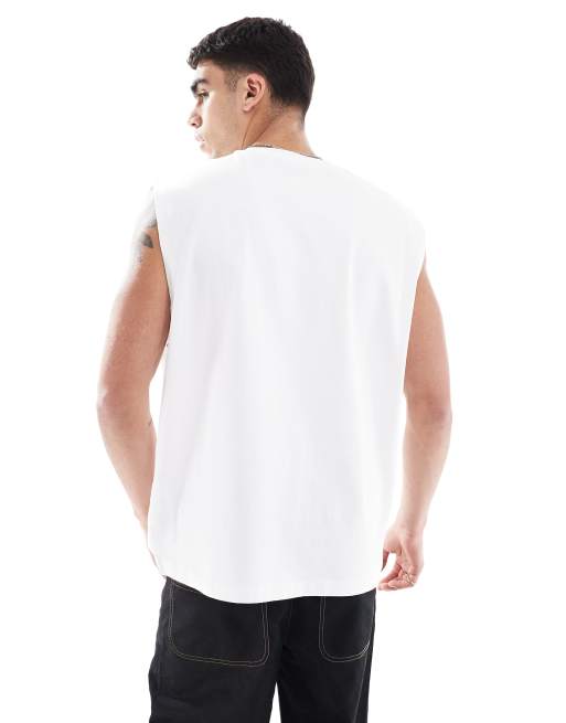 ASOS DESIGN heavyweight oversized tank in white | ASOS