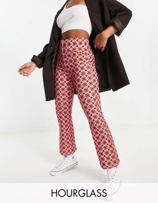 ASOS DESIGN Hourglass cropped slim pants in geo print | ASOS