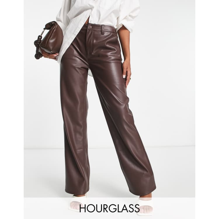 ASOS DESIGN Crackle Faux Leather Pants In Red Part Of A Set