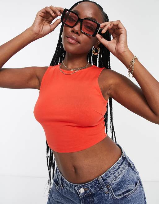 Asos Design Hourglass Hochgeschlossenes Superkurzes Trägertop In