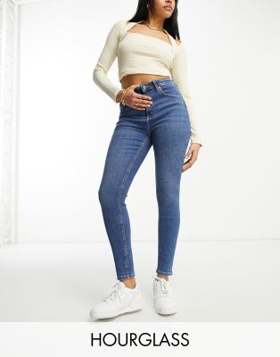 ASOS DESIGN Hourglass ultimate skinny jeans in authentic mid blue | ASOS