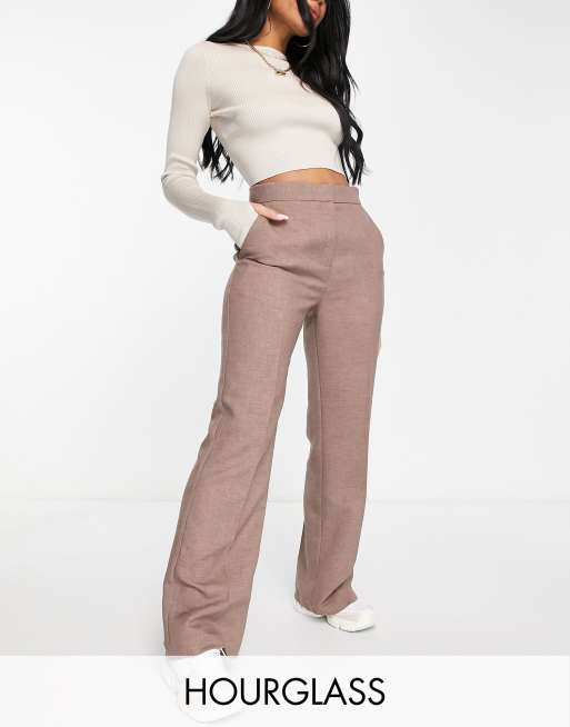 ASOS DESIGN Hourglass ultimate straight leg pants in brown | ASOS