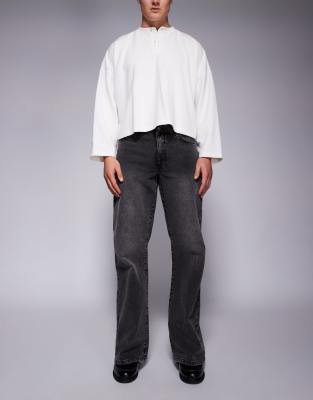 ASOS DESIGN - Jean évasé large - Noir délavé | ASOS