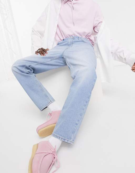 Asos Design Jean Rigide Classique Bleu Délavé Clair Vintage Asos