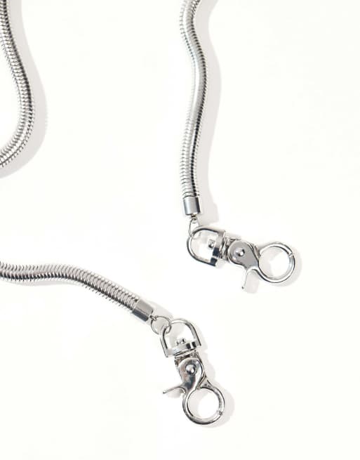 ASOS DESIGN jeans coil chain in silver | ASOS