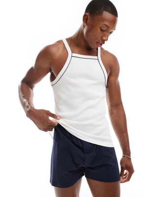 ASOS DESIGN jersey boxer in navy | ASOS