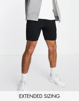 ASOS DESIGN jersey skinny shorts in black | ASOS