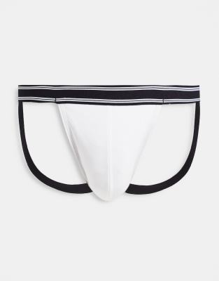 ASOS DESIGN jock strap with contrast black waistband | ASOS