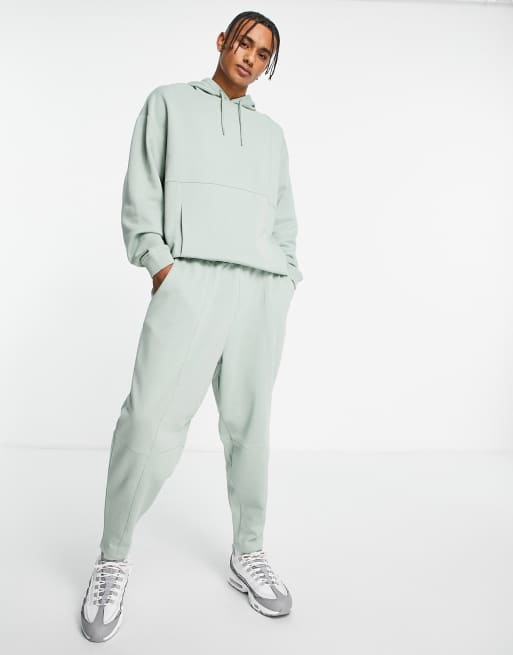 Asos Design Jogger Densemble Oversize à Empiècements Vert Délavé