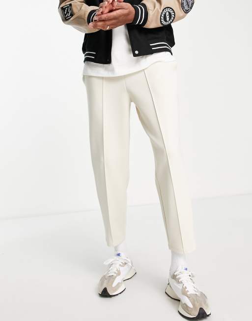 Asos Design Jogger Fuselé En Néoprène Beige Asos