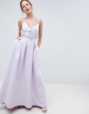 ASOS DESIGN - Jupe longue en néoprène avec poches et godets sur l'arrière | ASOS