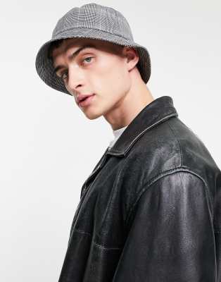 ASOS DESIGN – Kapelusz typu bucket w szarą kratę | ASOS