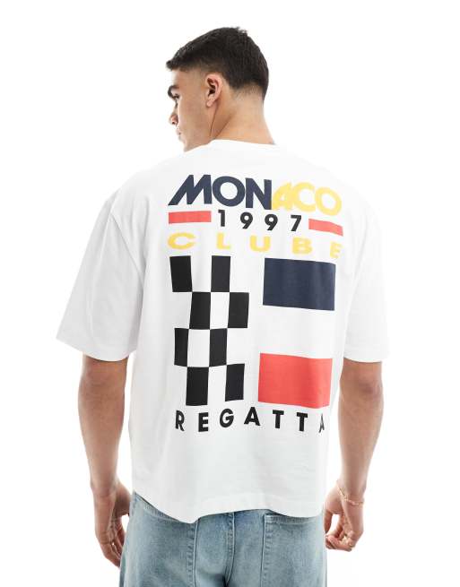 Asos Design Kastiges Oversize T Shirt Mit Rückenprint Asos