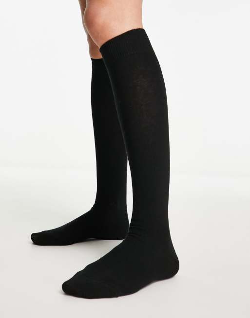 ASOS DESIGN knee high socks in black ASOS
