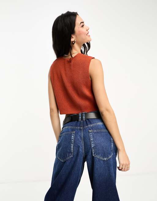 ASOS DESIGN knit vest in copper | ASOS