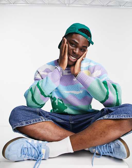 ASOS DESIGN knitted jumper with landscape jacquard | ASOS ASOS DESIGN knitted jumper with landscape jacquard | ASOS