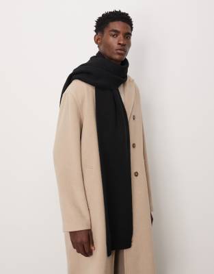 ASOS DESIGN knitted scarf in black | ASOS