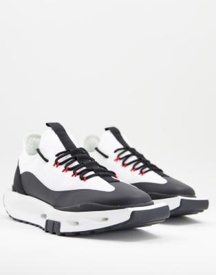 ASOS DESIGN knitted trainer on technical chunky sole in stone | ASOS