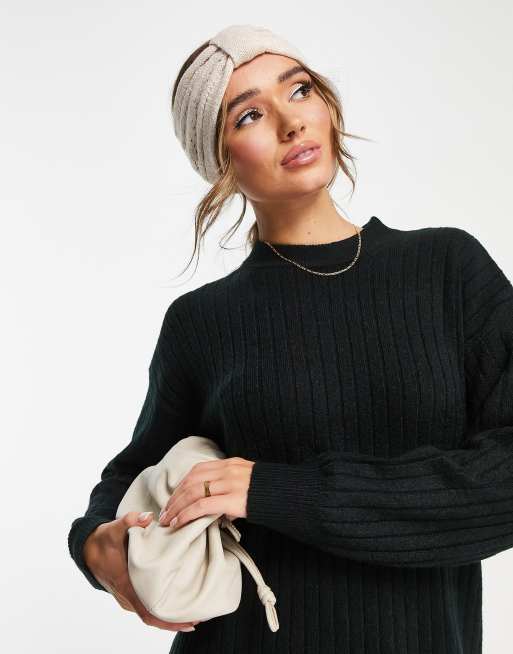 ASOS DESIGN knot front headband in oatmeal | ASOS