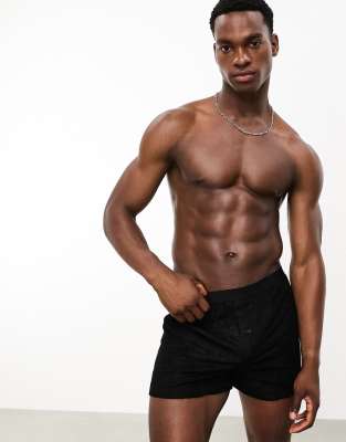 ASOS DESIGN lace boxers in black | ASOS