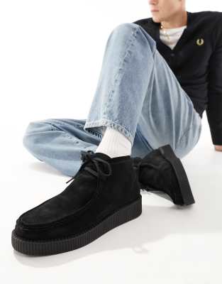 ASOS DESIGN lace up boots with creeper sole in suede | ASOS