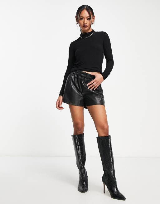 Asos Design Langärmliges Oberteil Aus Feinstrick In Schwarz Mit