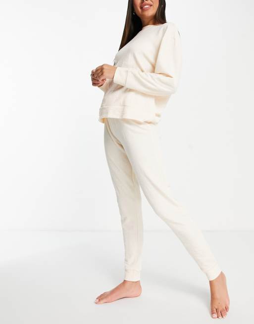 Asos Design Leichtes Strukturiertes Lounge Set Aus Sweatshirt Und