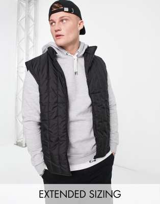 ASOS DESIGN lightweight puffer vest in black | ASOS
