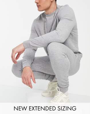 ASOS DESIGN lightweight tracksuit with sweatshirt & skinny joggers in ...