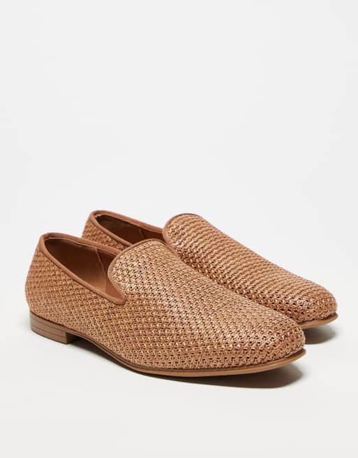 ASOS DESIGN loafers in natural weave | ASOS