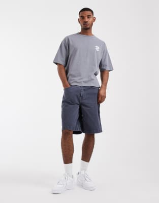 ASOS DESIGN – Locker geschnittene Jeans-Jorts in Blau | ASOS