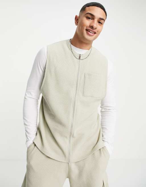 Asos Design Locker Geschnittenes Trägertop Mit Waffelstruktur Und