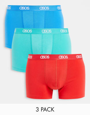 ASOS DESIGN - Lot de 3 boxers - Couleurs pop | ASOS